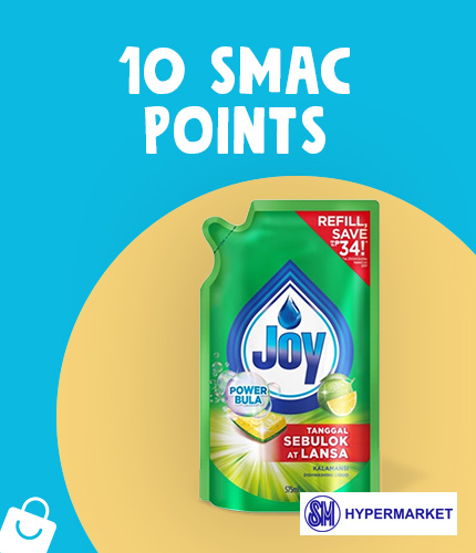 SMAC - SM Hypermarket 10 SMAC Points on 575mL Joy Dishwashing Liquid ...