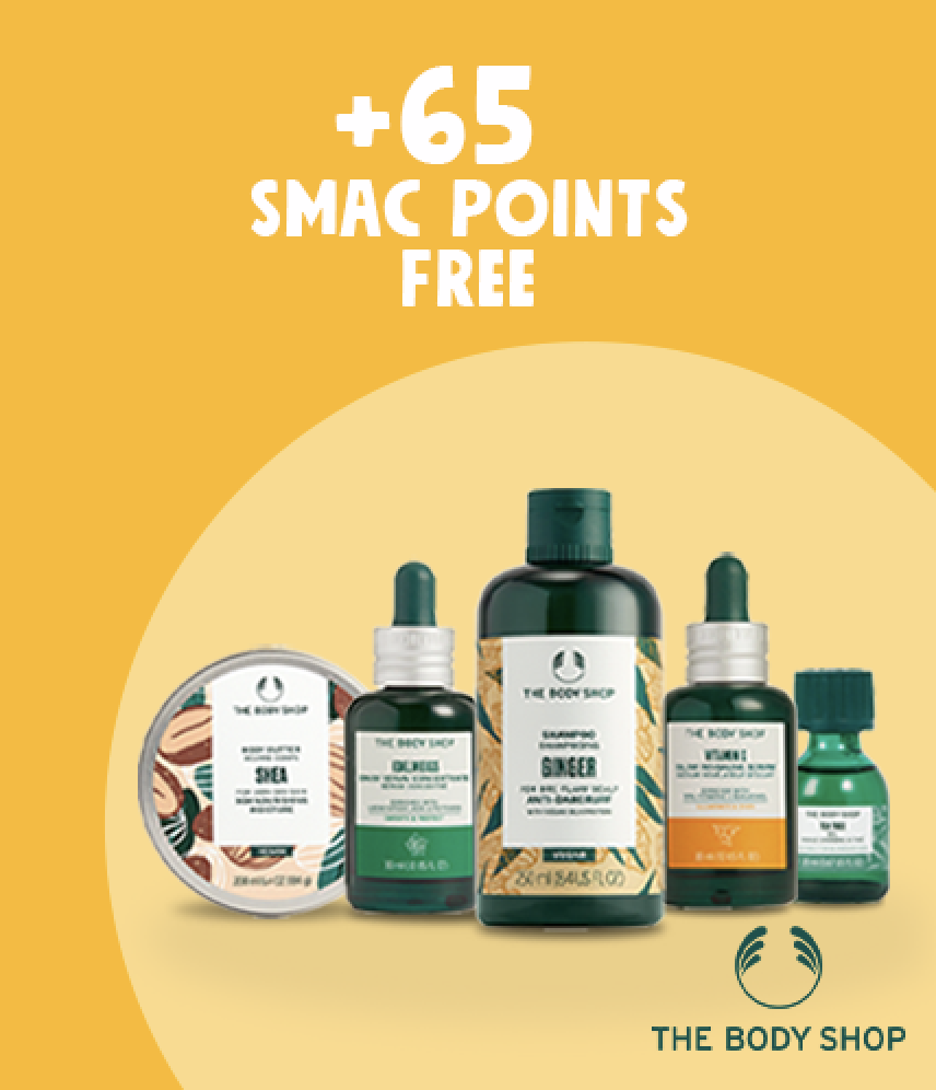 SMAC - The Body Shop +65 SMAC Points FREE at The Body Shop
