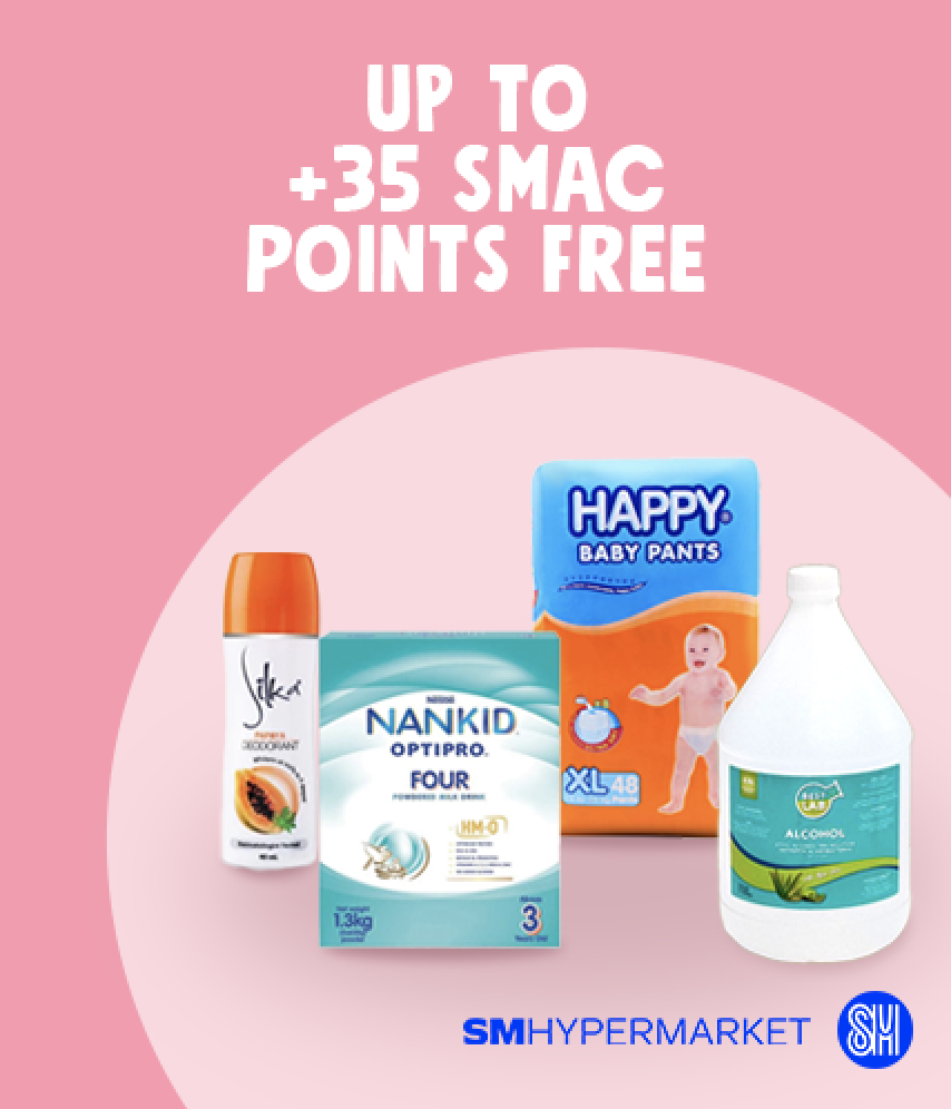 SMAC - SM Hypermarket Up to +35 SMAC Points FREE at SM Hypermarket