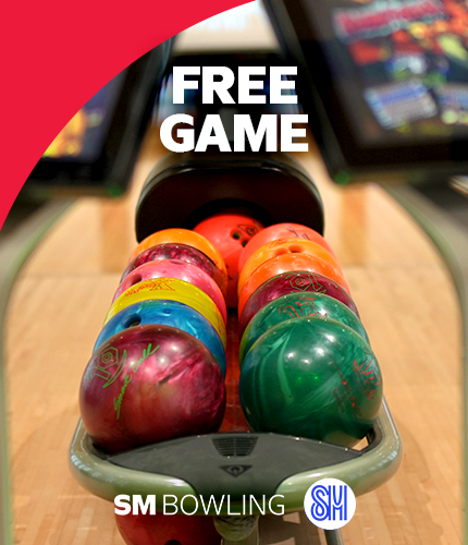 SMAC - SM Bowling FREE Bowling Game for every three (3) paying customers at SM Bowling.