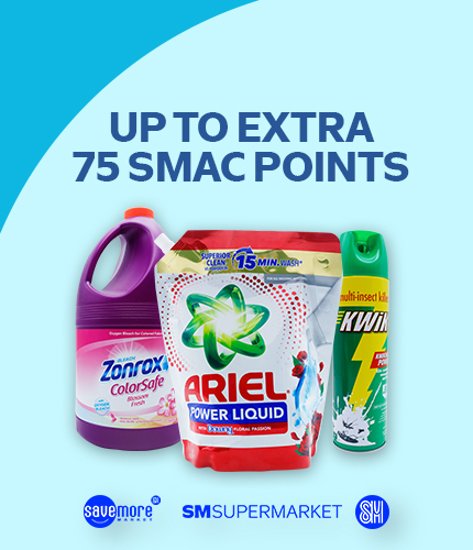 SMAC - SM Markets UP TO EXTRA 75 SMAC POINTS at SM Markets